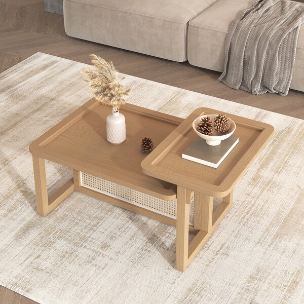 Natural wood coffee table set store